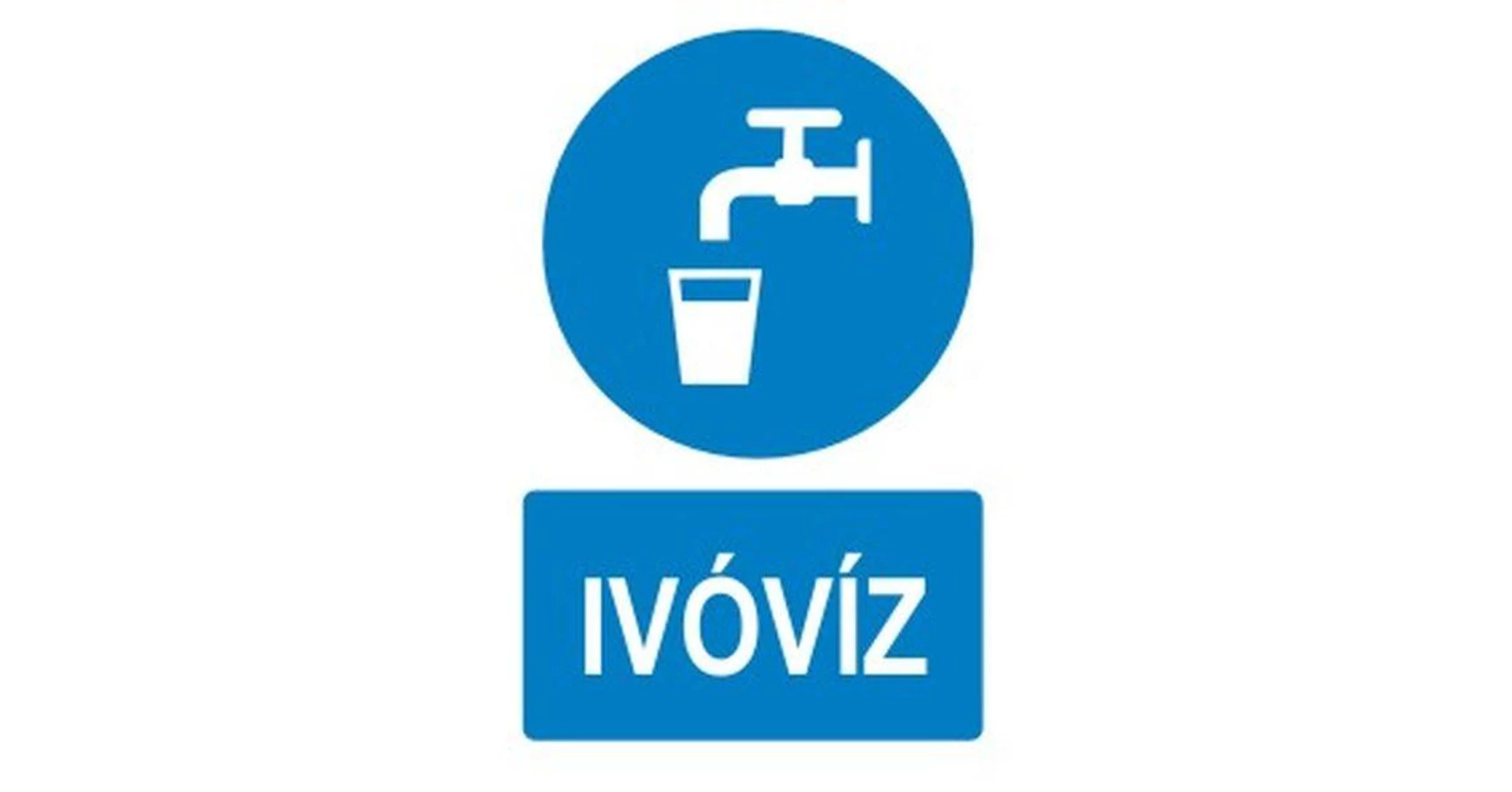 Ivóvíz - öntapadó, 160*240mm - Munkavédelmi tábla közvetlenül a gyártótól